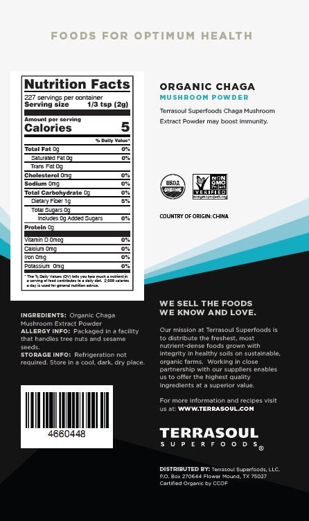 Organic Chaga Mushroom Extract Powder – Terrasoul Superfoods