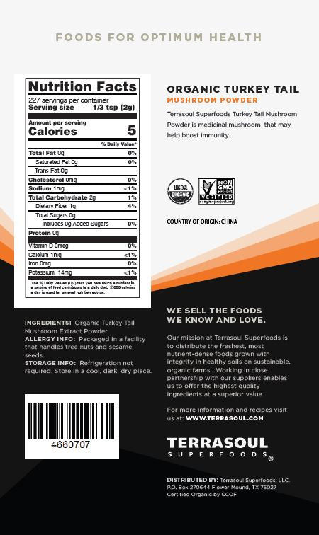 Organic Turkey Tail Mushroom Extract Powder – Terrasoul Superfoods